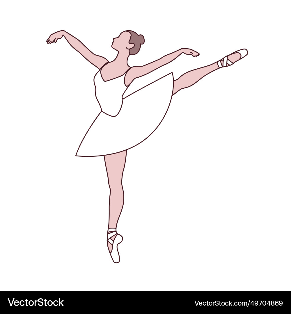 Beautiful ballet dancer is posing Royalty Free Vector Image