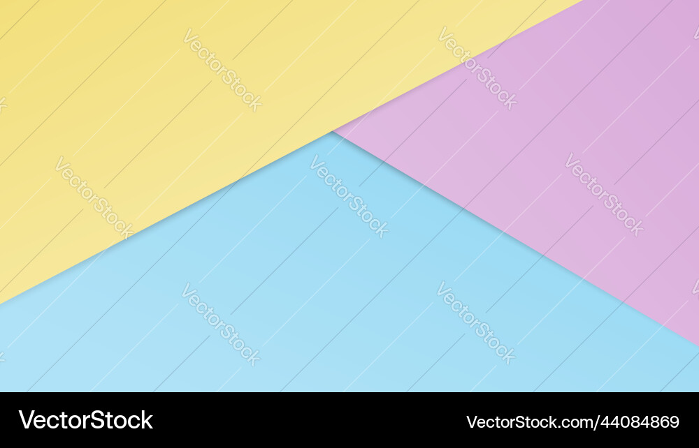 Colored paper background with geometric shapes Vector Image