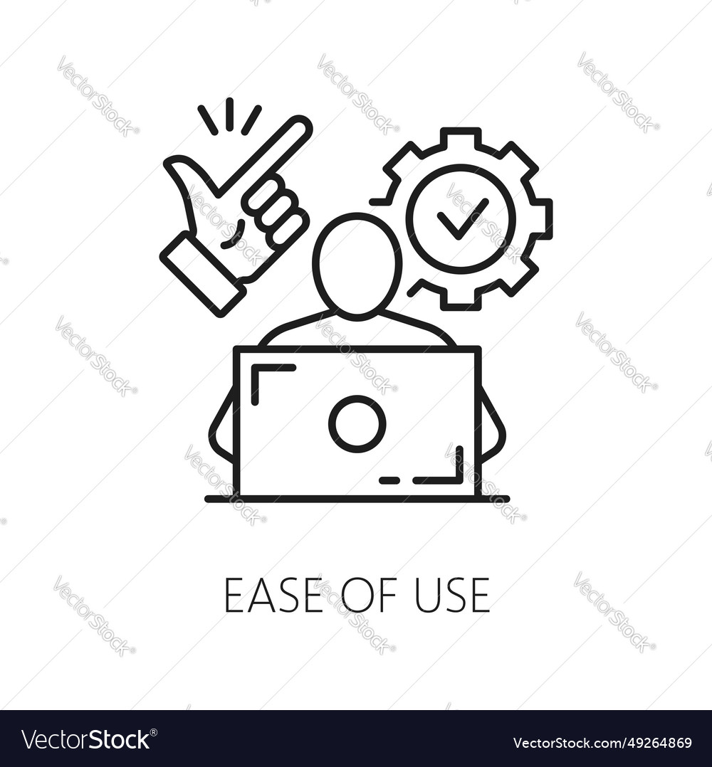 Easy Of Use Cms Content Management System Icon Vector Image