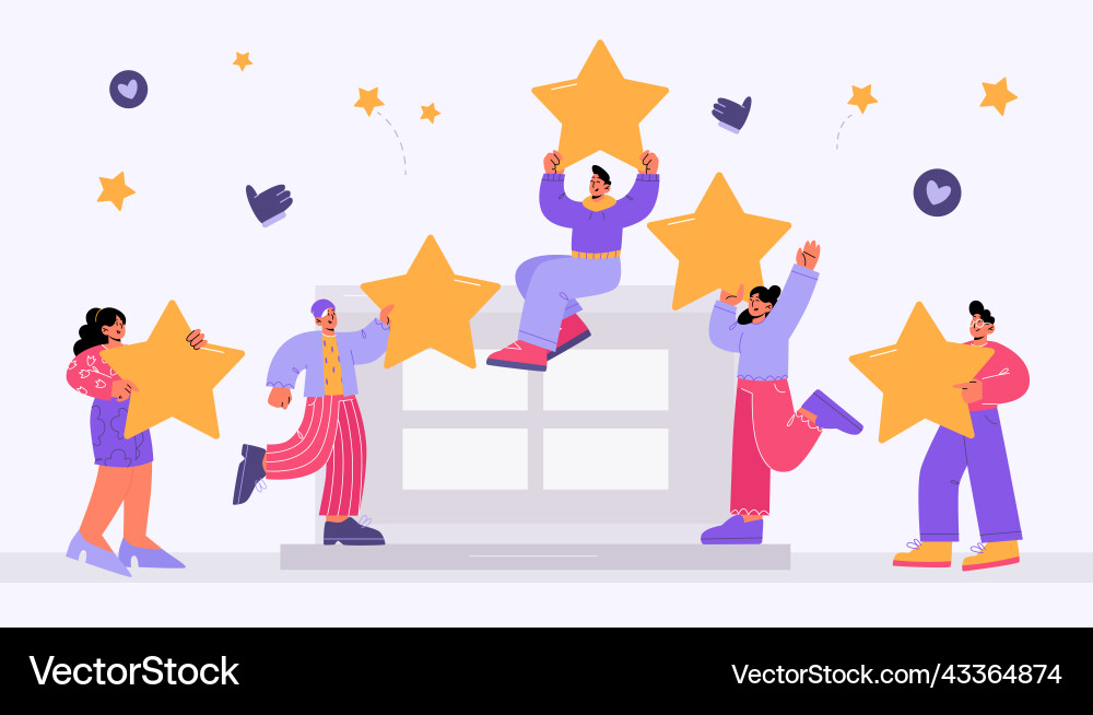 Customer feedback online review concept Royalty Free Vector