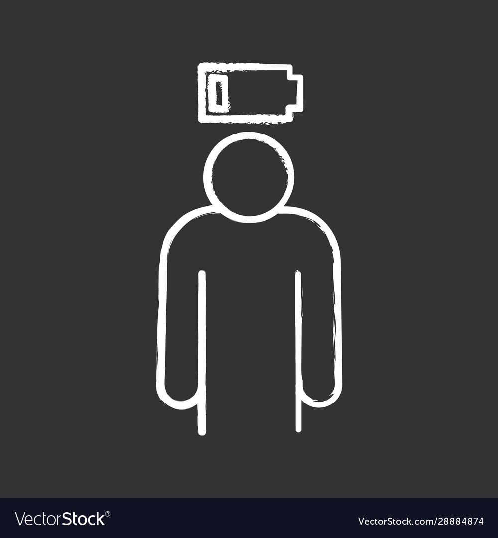 Mental exhaustion chalk icon Royalty Free Vector Image Mental exhaustion chalk icon Royalty Free Vector Image