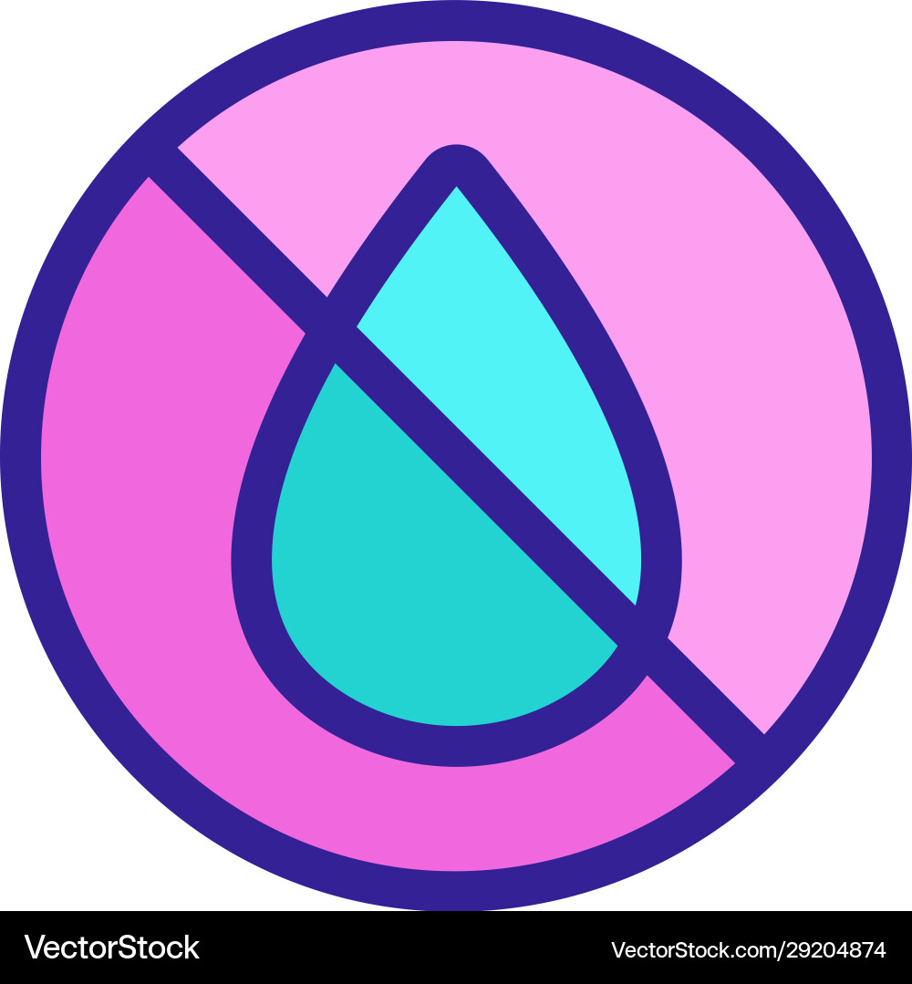 Water-repellent icon isolated contour Royalty Free Vector