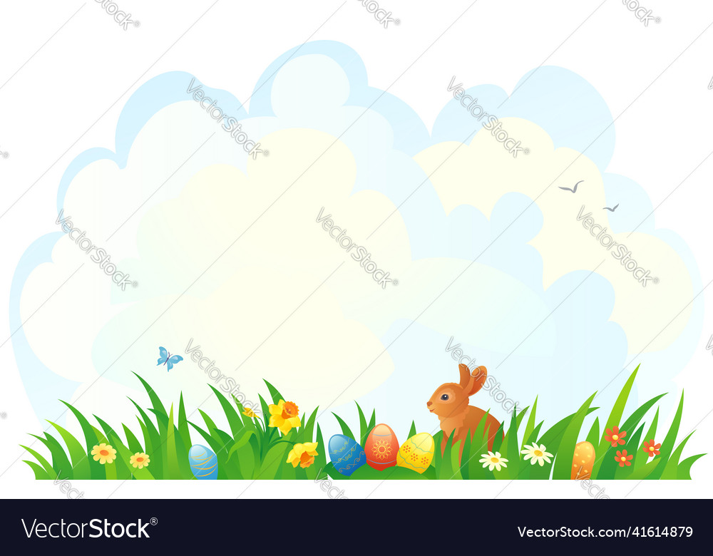 Easter grass background Royalty Free Vector Image