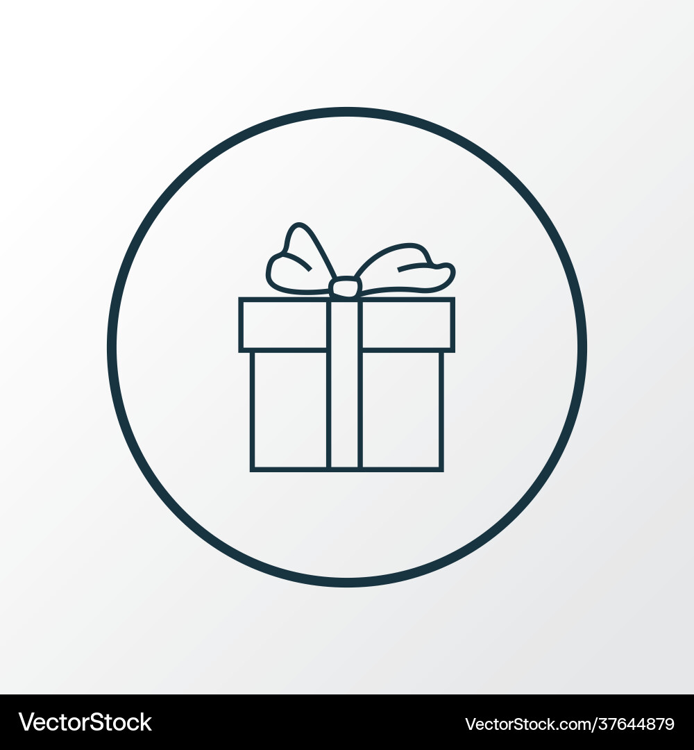 Gift icon line symbol premium quality isolated Vector Image