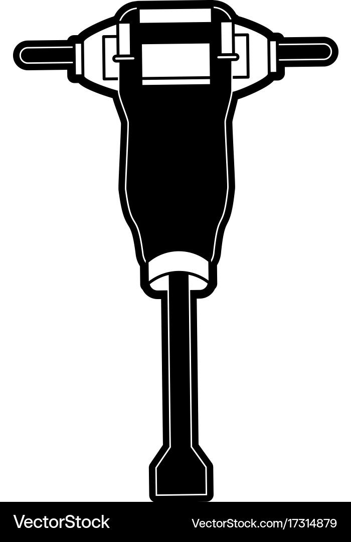 Hydraulic breaker construction related icon image Vector Image
