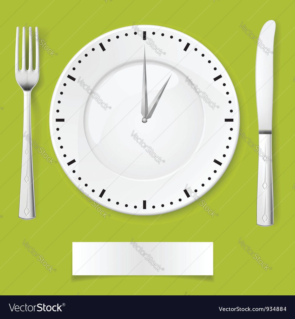 Dinner time Royalty Free Vector Image - VectorStock