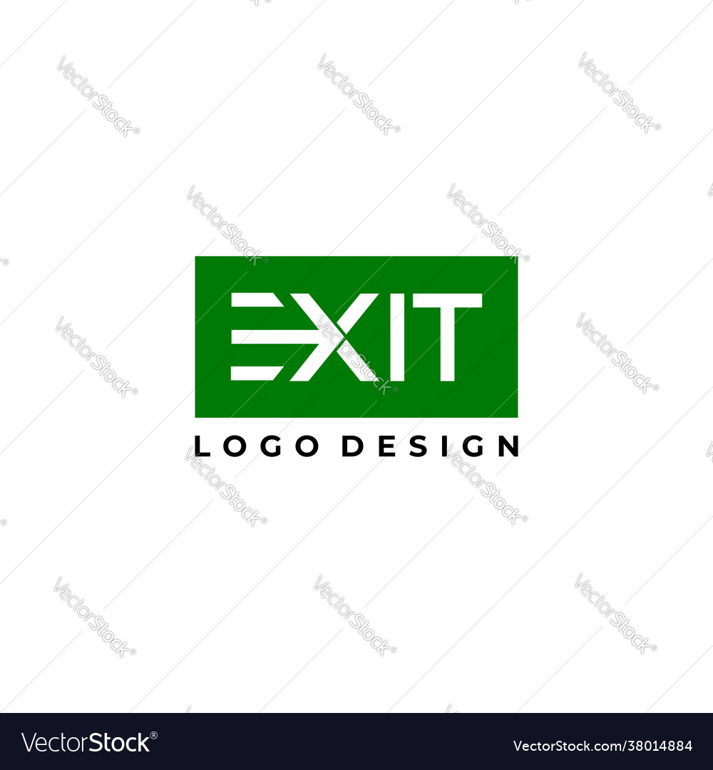 Exit logo Royalty Free Vector Image - VectorStock