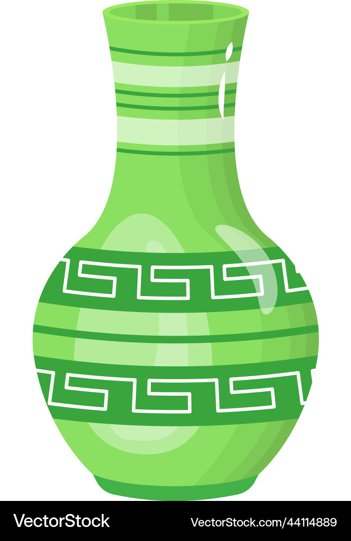 A traditional vase in flat Royalty Free Vector Image