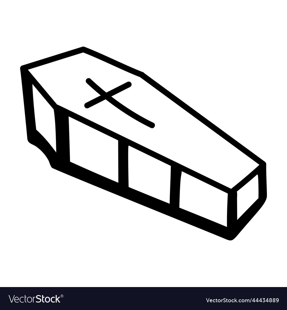 Coffin Royalty Free Vector Image - VectorStock