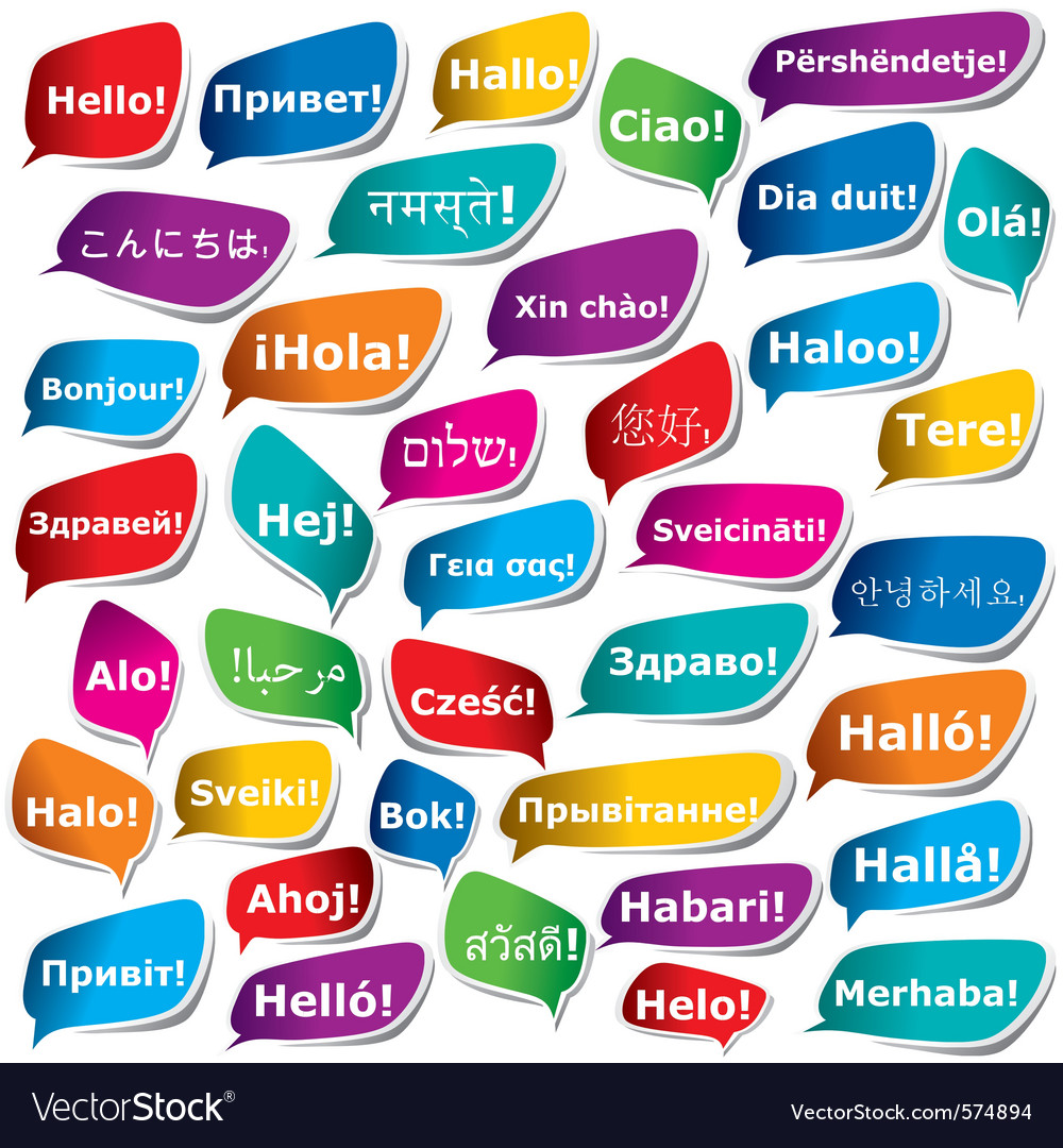 38 Ways To Say Hello Royalty Free Vector Image