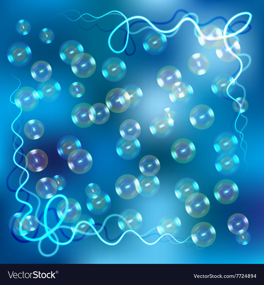 Magic background with bubbles Royalty Free Vector Image