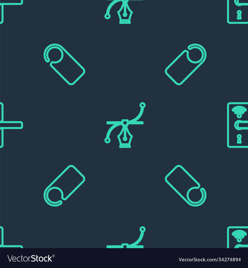 Set Line Bezier Curve Please Do Not Disturb Vector Image