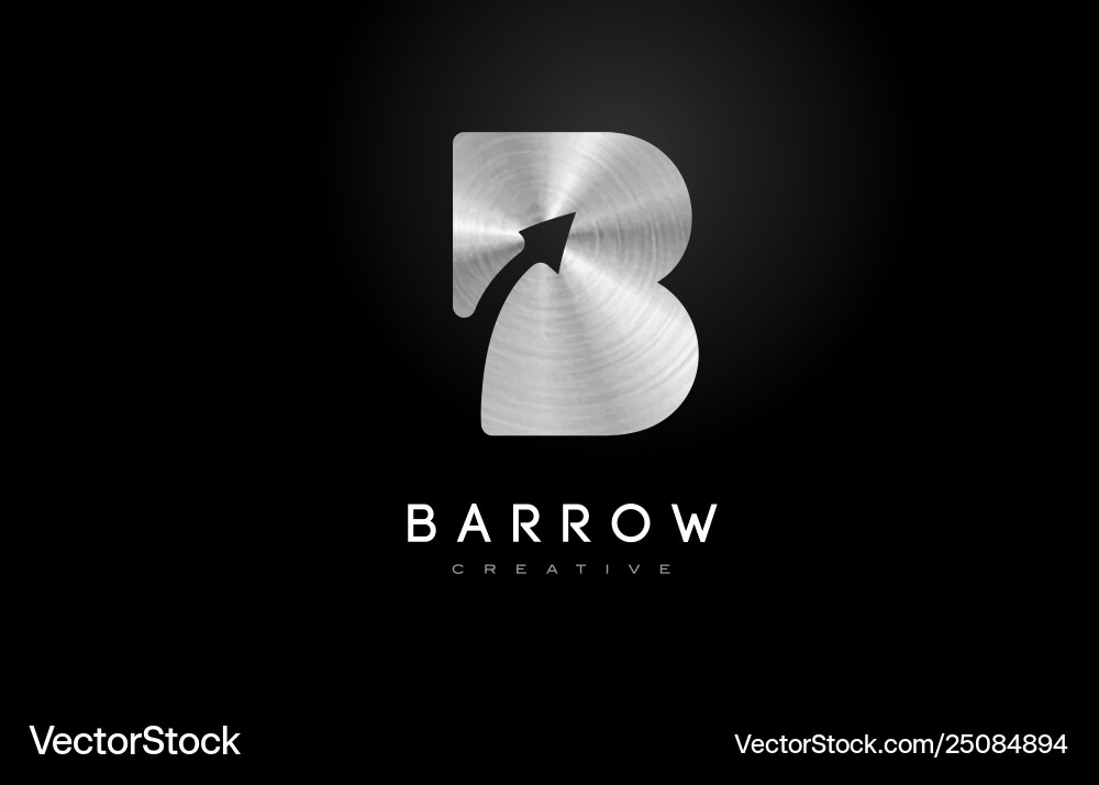 Silver b logo letter icon design Royalty Free Vector Image