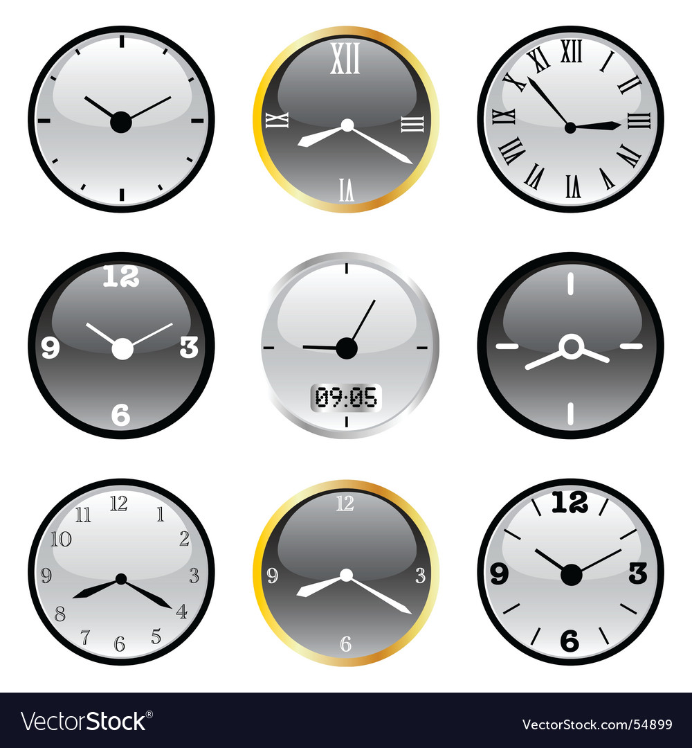 Clocks Royalty Free Vector Image - VectorStock