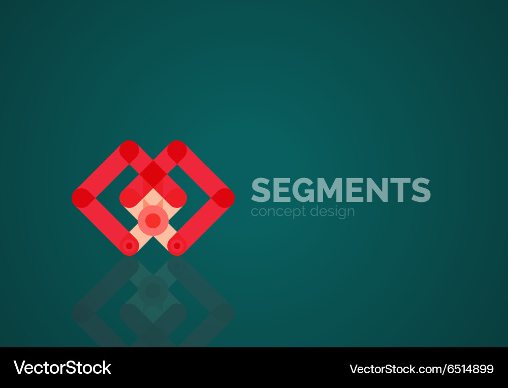 Outline minimal abstract geometric logo Royalty Free Vector