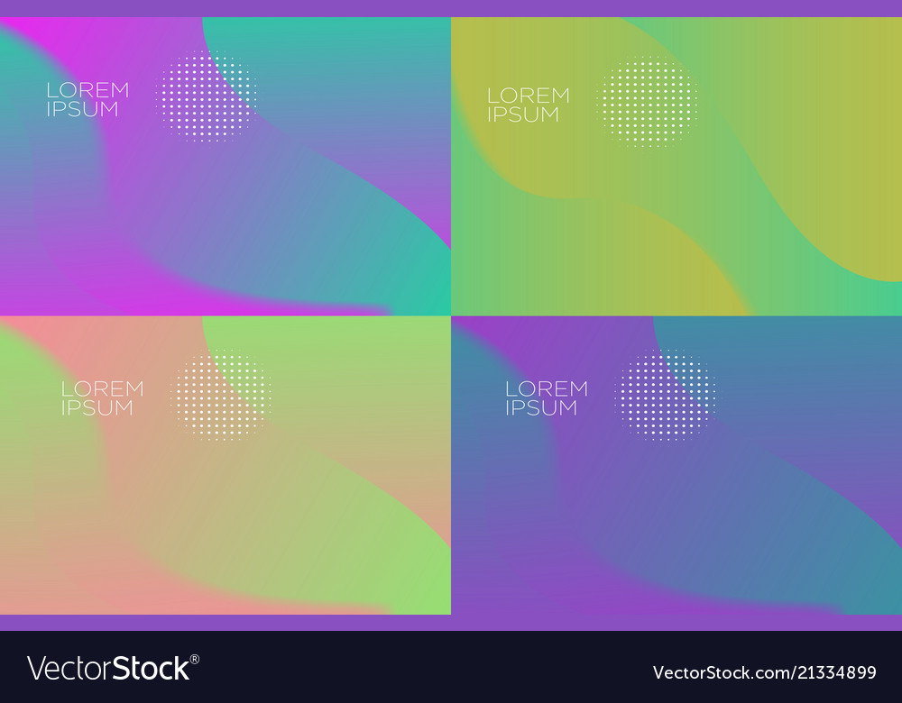 Smooth abstract colorful backgrounds set - eps10 Vector Image