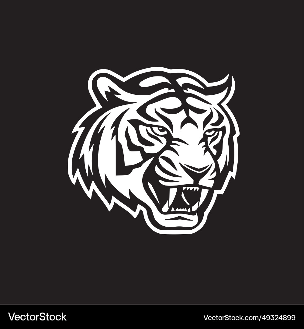 Tiger - minimalist and simple silhouette Vector Image