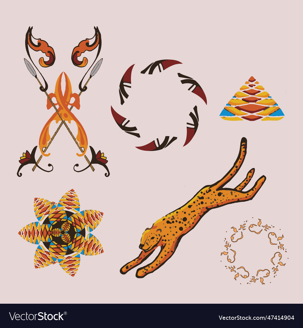 Kenya design elements Royalty Free Vector Image