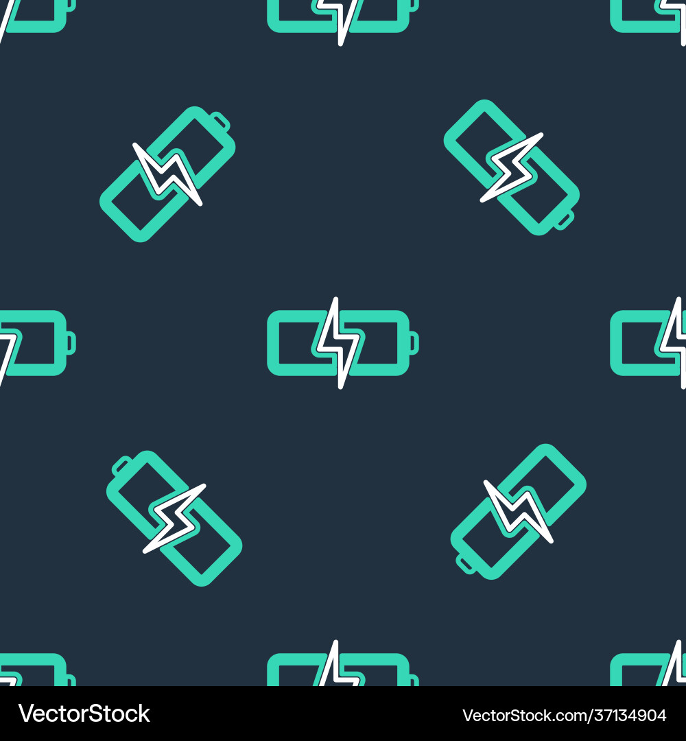 Line battery icon isolated seamless pattern Vector Image