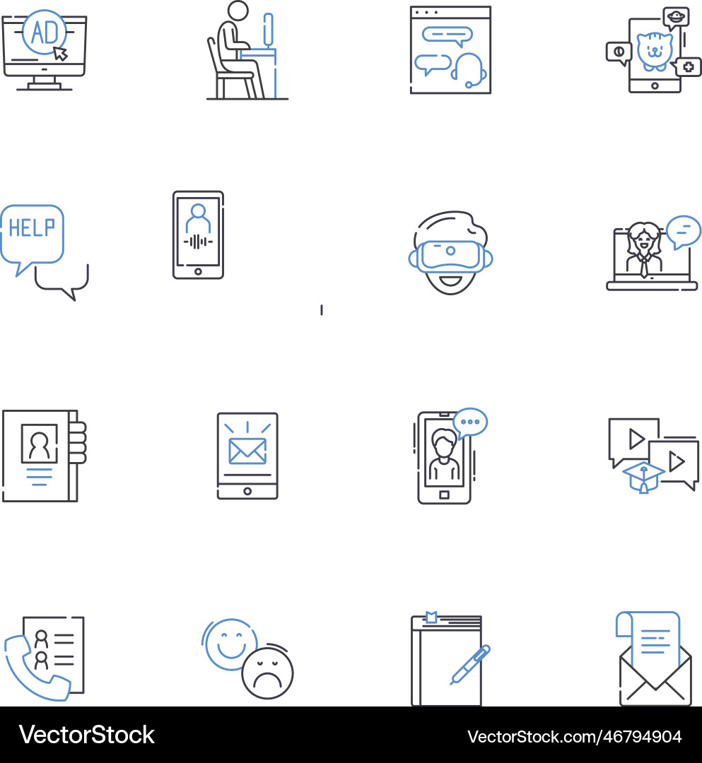 Transmission line icons collection gearbox Vector Image