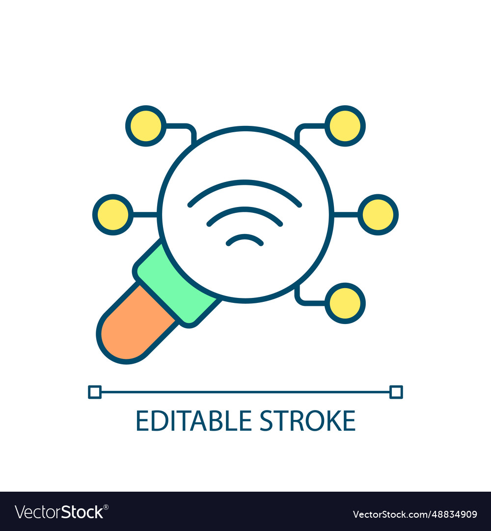 2d editable colorful thin line establish Vector Image 2d editable colorful thin line establish Vector Image