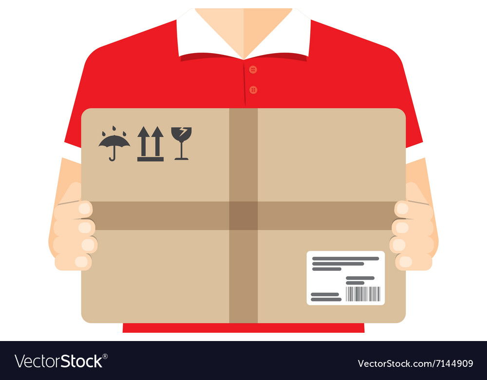 Delivery courier background Royalty Free Vector Image