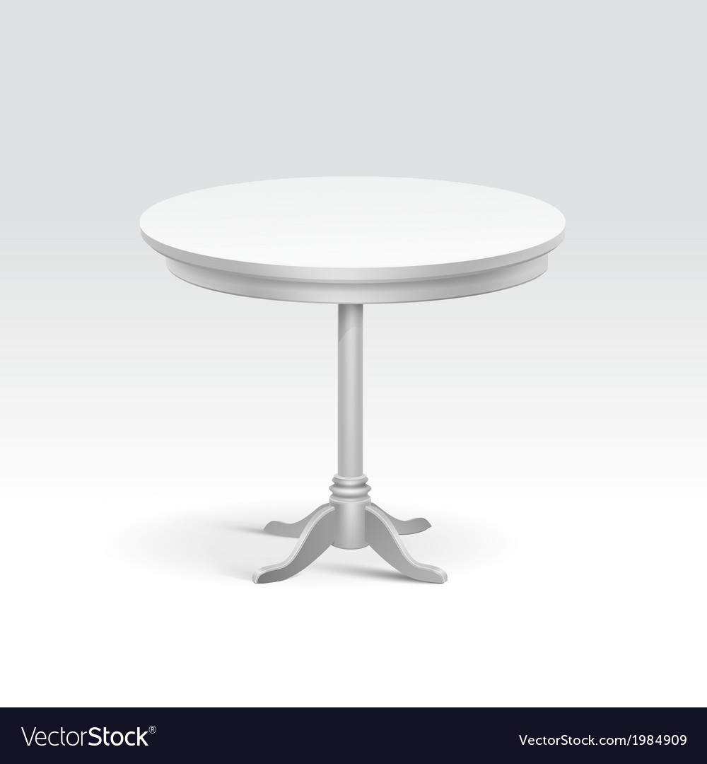 Empty round table Royalty Free Vector Image - VectorStock