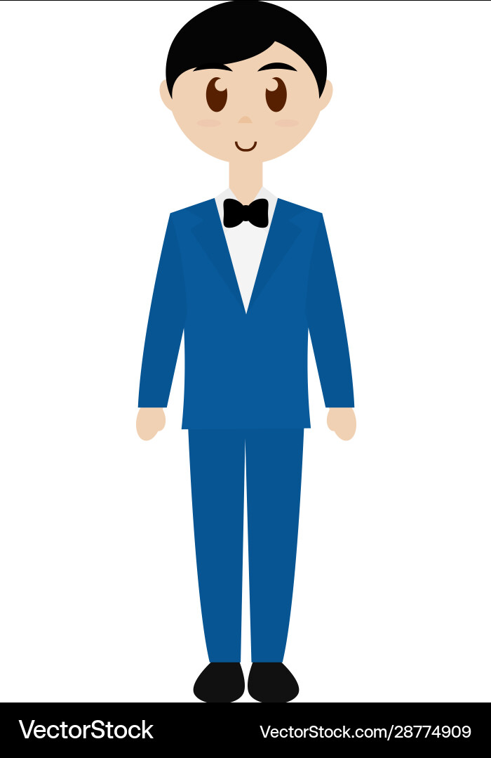 Groom image marriage concept Royalty Free Vector Image