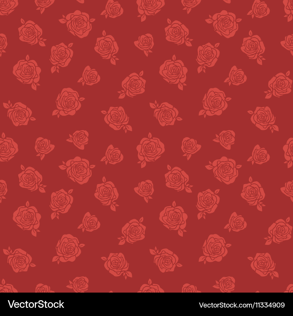 Pattern with red roses Royalty Free Vector Image