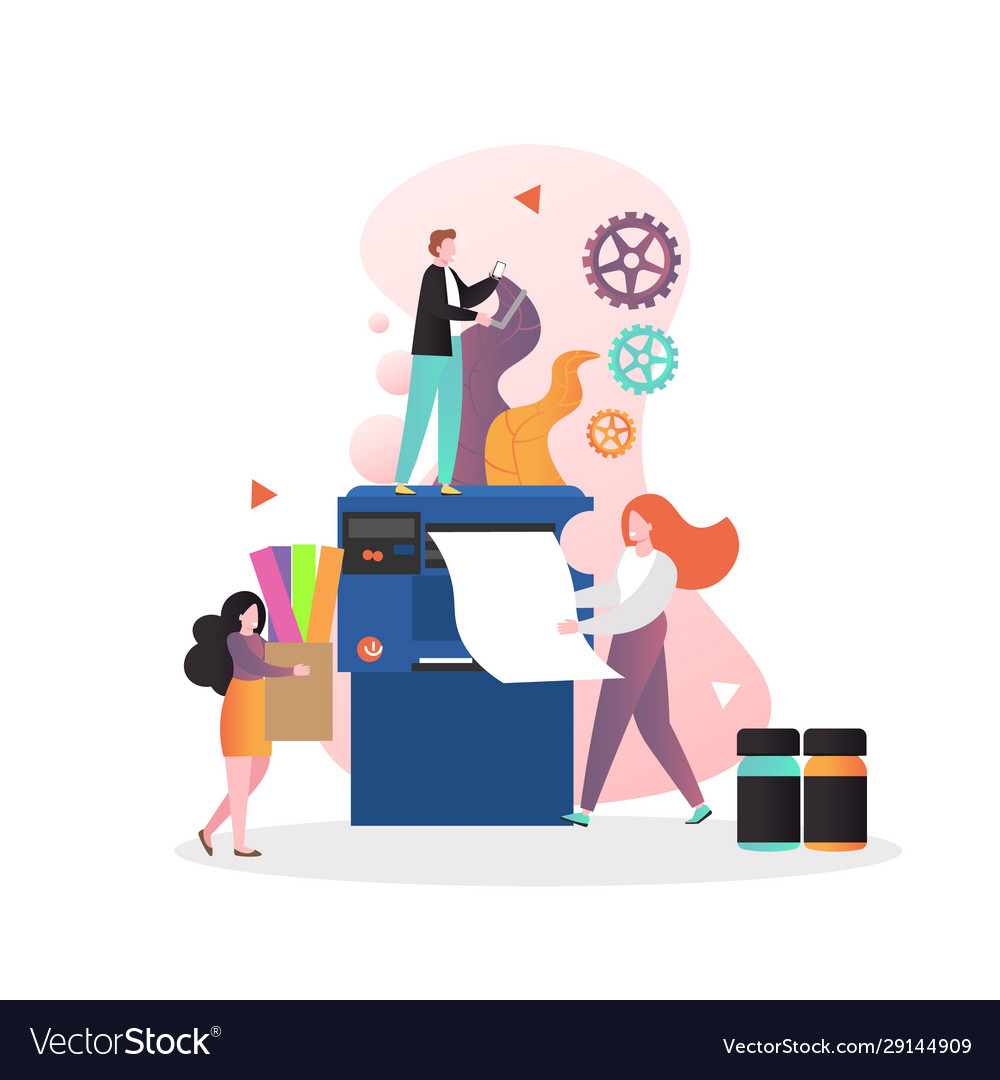 Typography Printing Services Royalty Free Vector Image