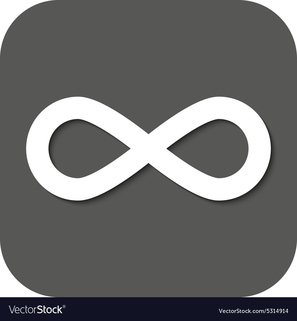 Infinity icon symbol flat Royalty Free Vector Image