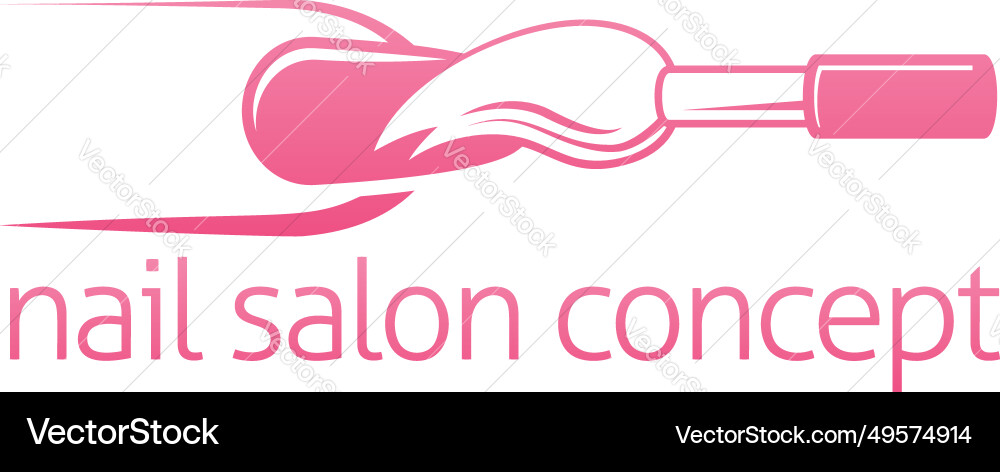 Nail bar or salon concept Royalty Free Vector Image