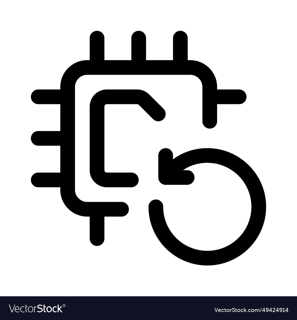 Reloading the processor to update its software Vector Image