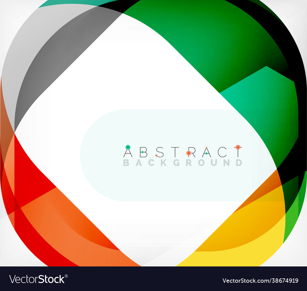 Abstract square shape with overlapping waves Vector Image