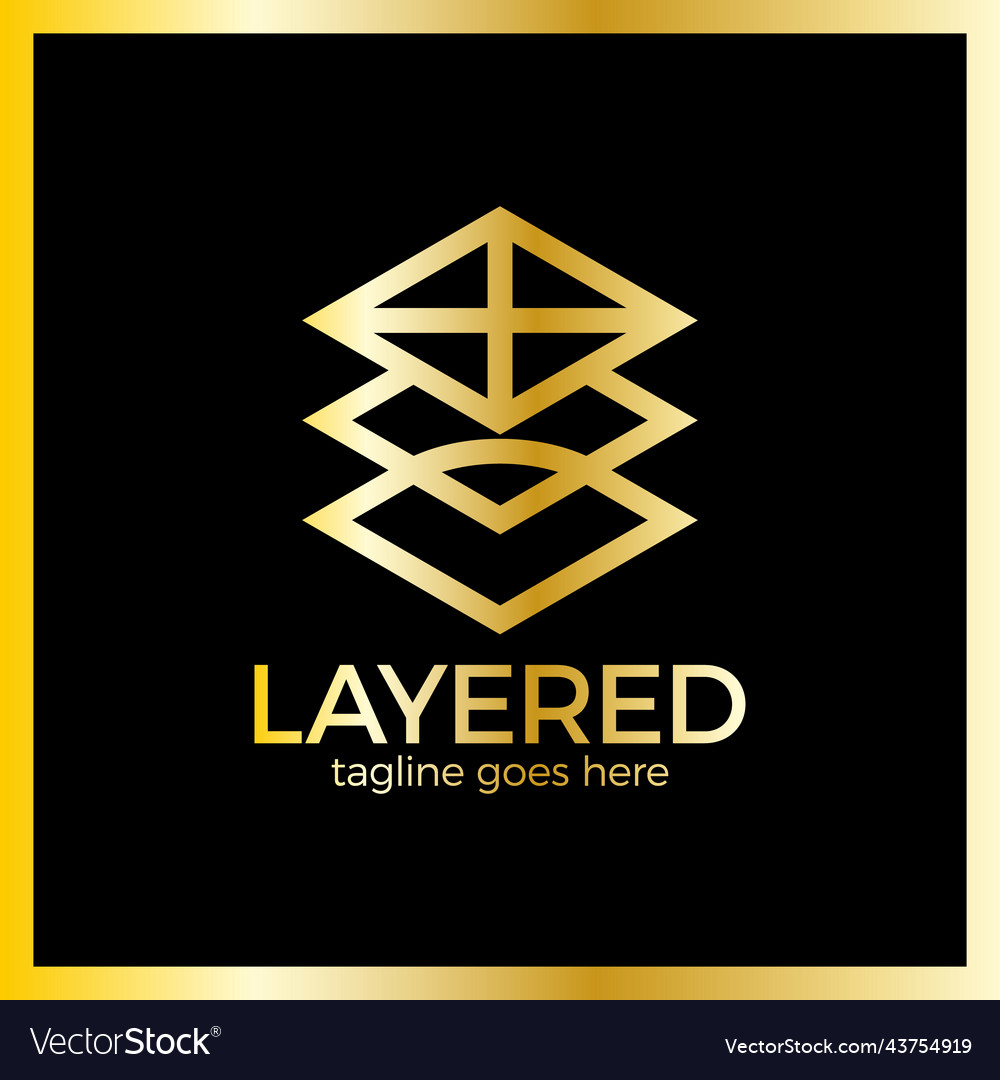 Layer app logo Royalty Free Vector Image - VectorStock
