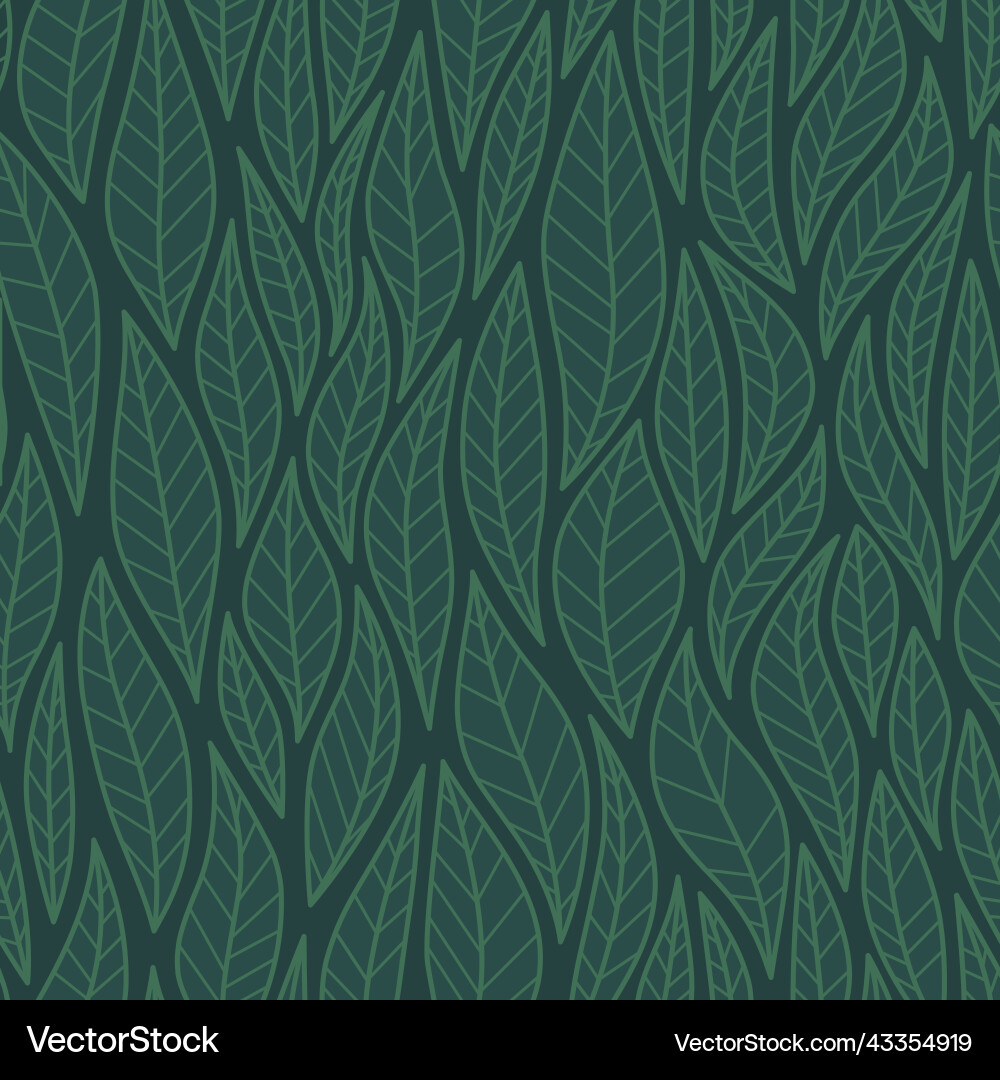 Seamless pattern with leaf Royalty Free Vector Image