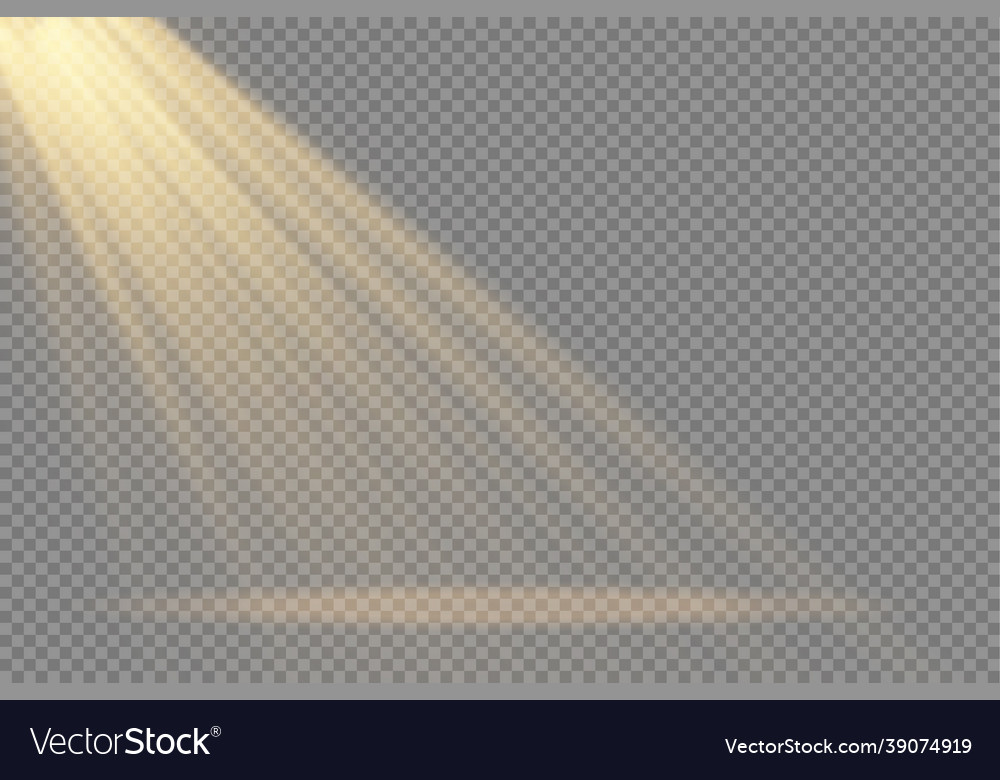 Set of yellow spotlight projector light effect Vector Image Set of yellow spotlight projector light effect Vector Image