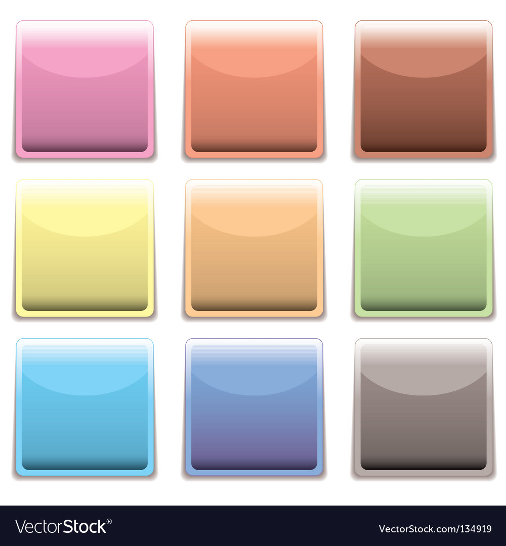 Subtle square plastic web icon Royalty Free Vector Image