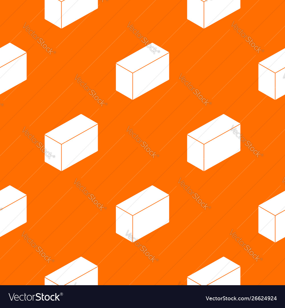 Cement block pattern orange Royalty Free Vector Image