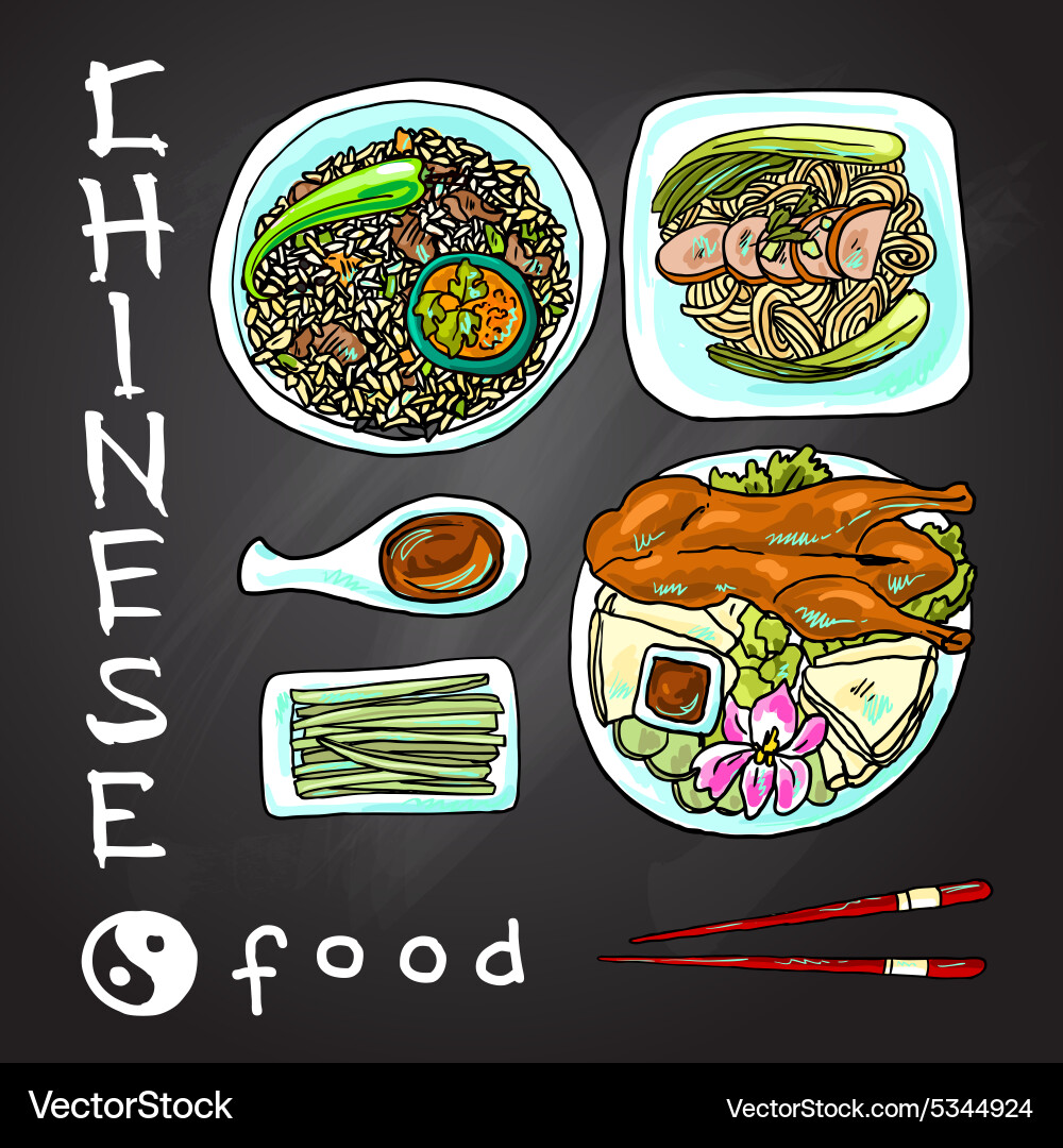 Chinese food Royalty Free Vector Image - VectorStock
