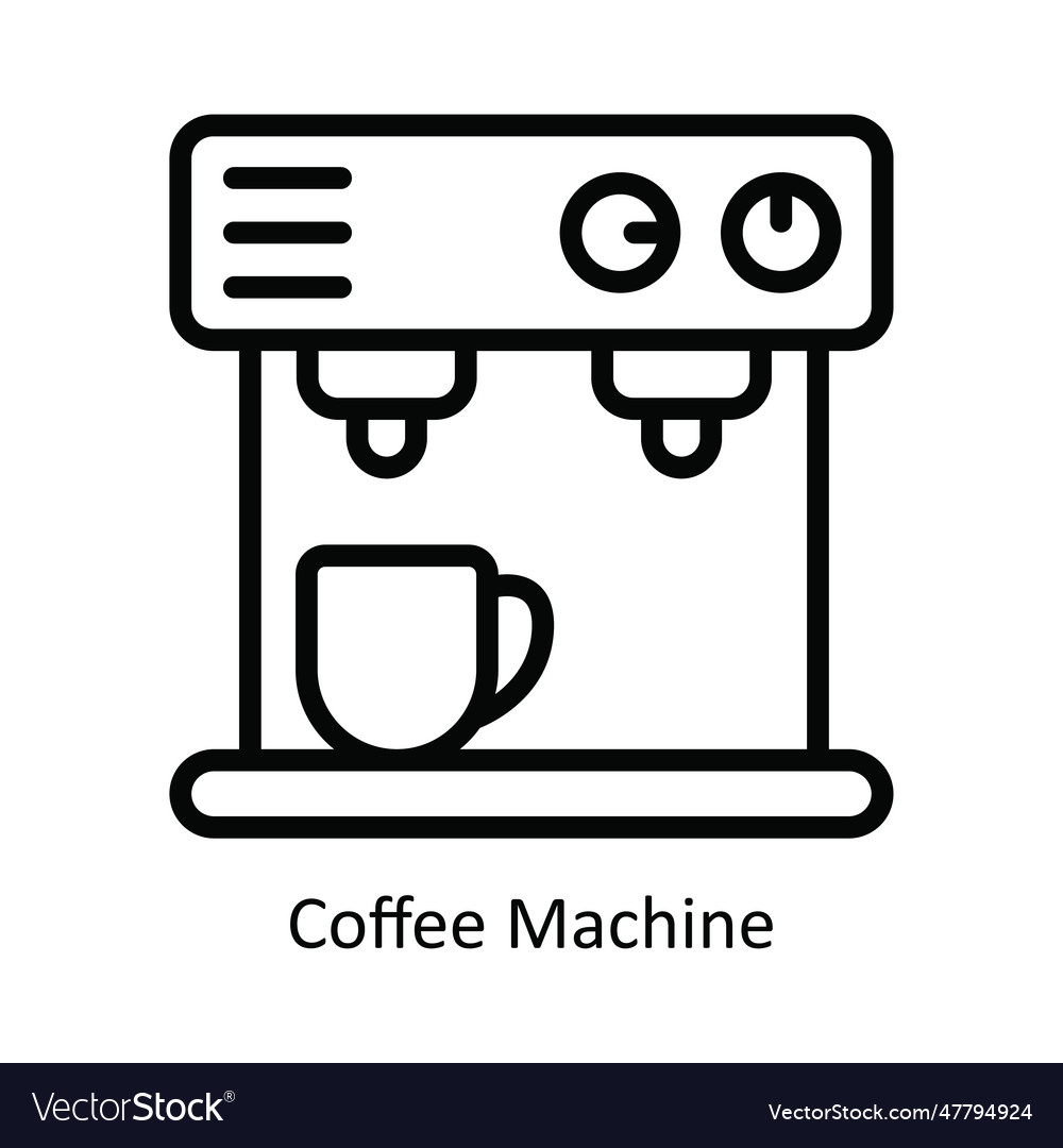 Coffee machine outline icon design illust Vector Image