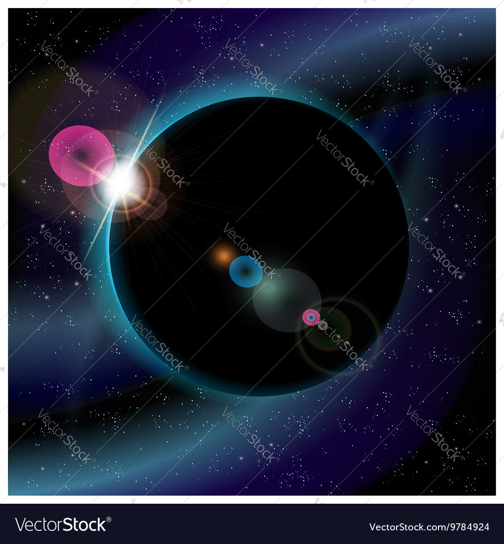 Eclipse planet Royalty Free Vector Image - VectorStock