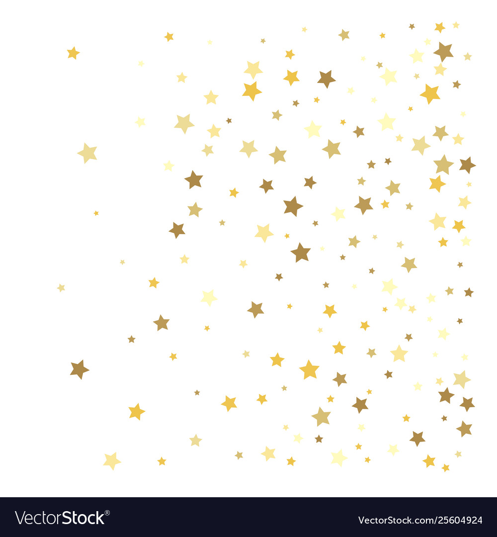 Gold stars confetti celebration Royalty Free Vector Image