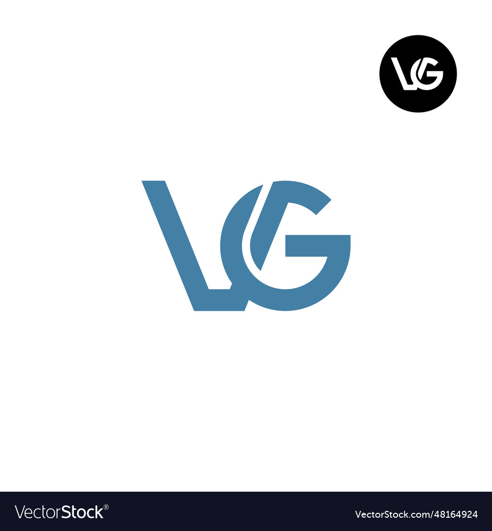 Letter vg monogram logo design Royalty Free Vector Image