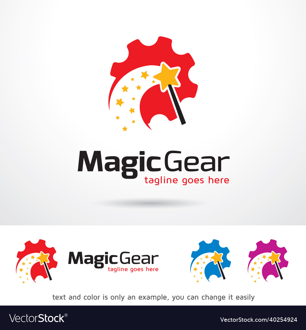 Magic tech logo template Royalty Free Vector Image