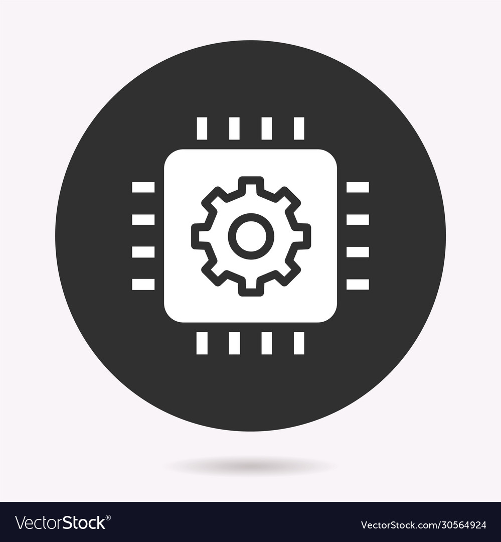 Microprocessor - icon Royalty Free Vector Image
