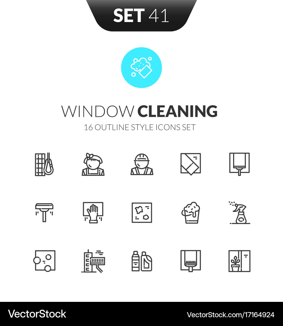 Outline black icons in thin modern design style Vector Image
