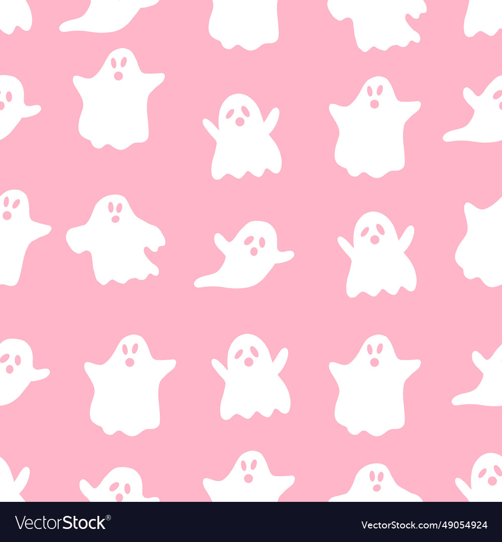 Seamless pattern with ghost Royalty Free Vector Image
