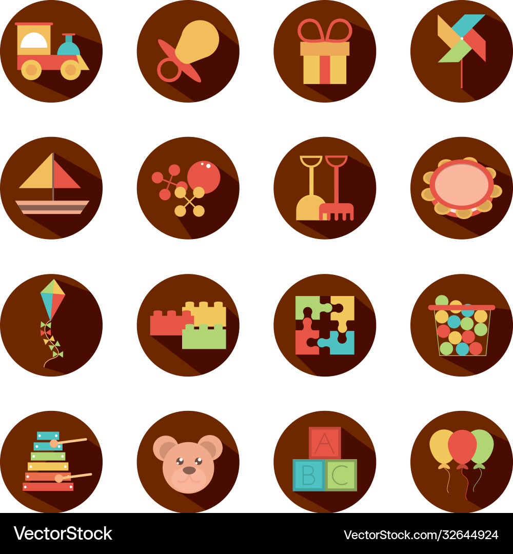 Toy object for small children to play block Vector Image