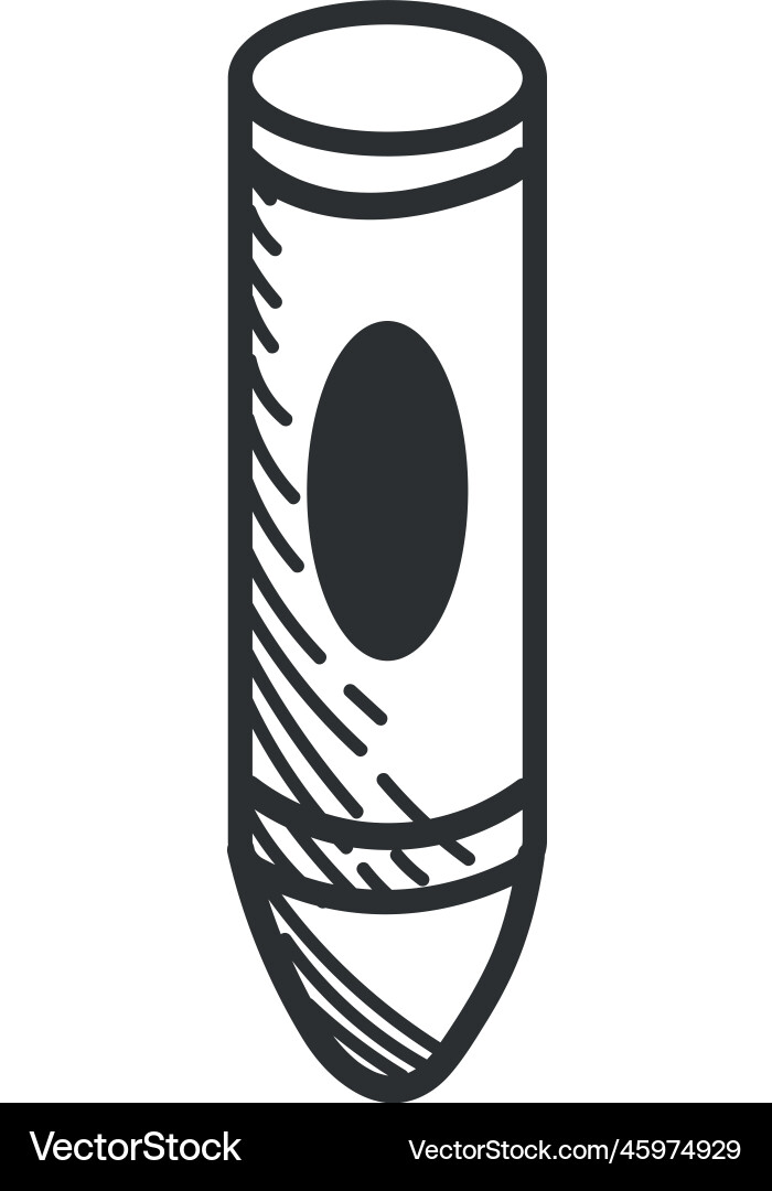 Crayon creative art supply Royalty Free Vector Image